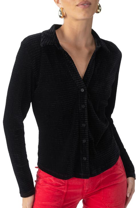 Women's Black Button Up Tops | Nordstrom