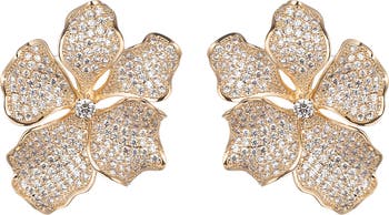 EYE CANDY LOS ANGELES Harper CZ Flower Stud Earrings | Nordstromrack