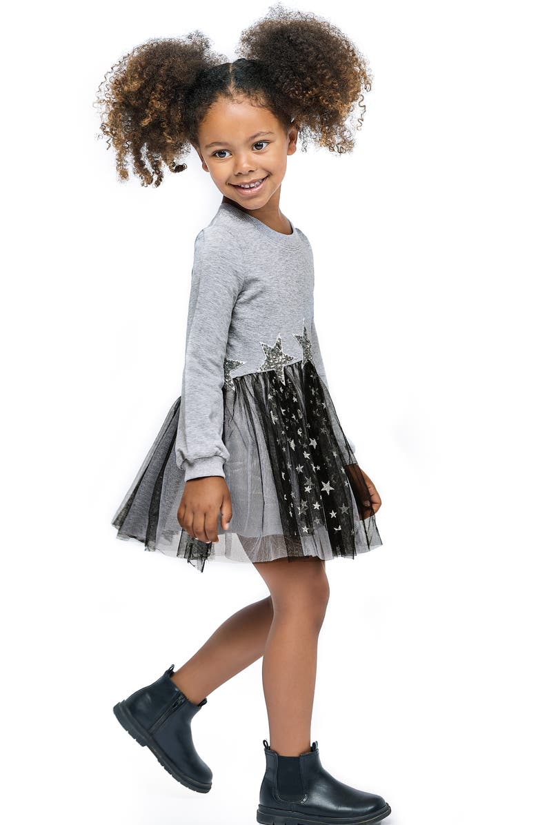 Truly Me Kids' Floating Star Long Sleeve Dress | Nordstromrack