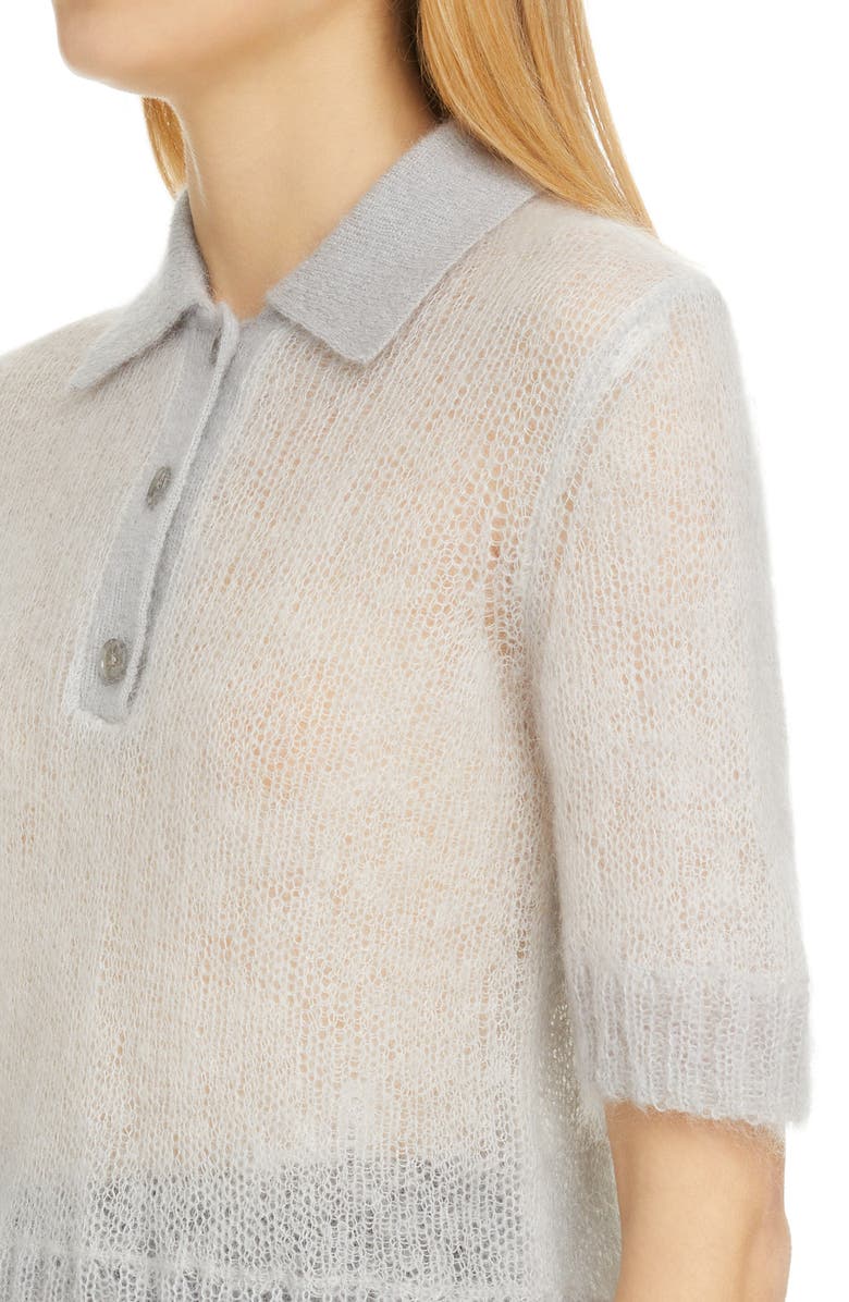 Acne Studios Kleah Double Mohair Blend Polo Sweater | Nordstrom