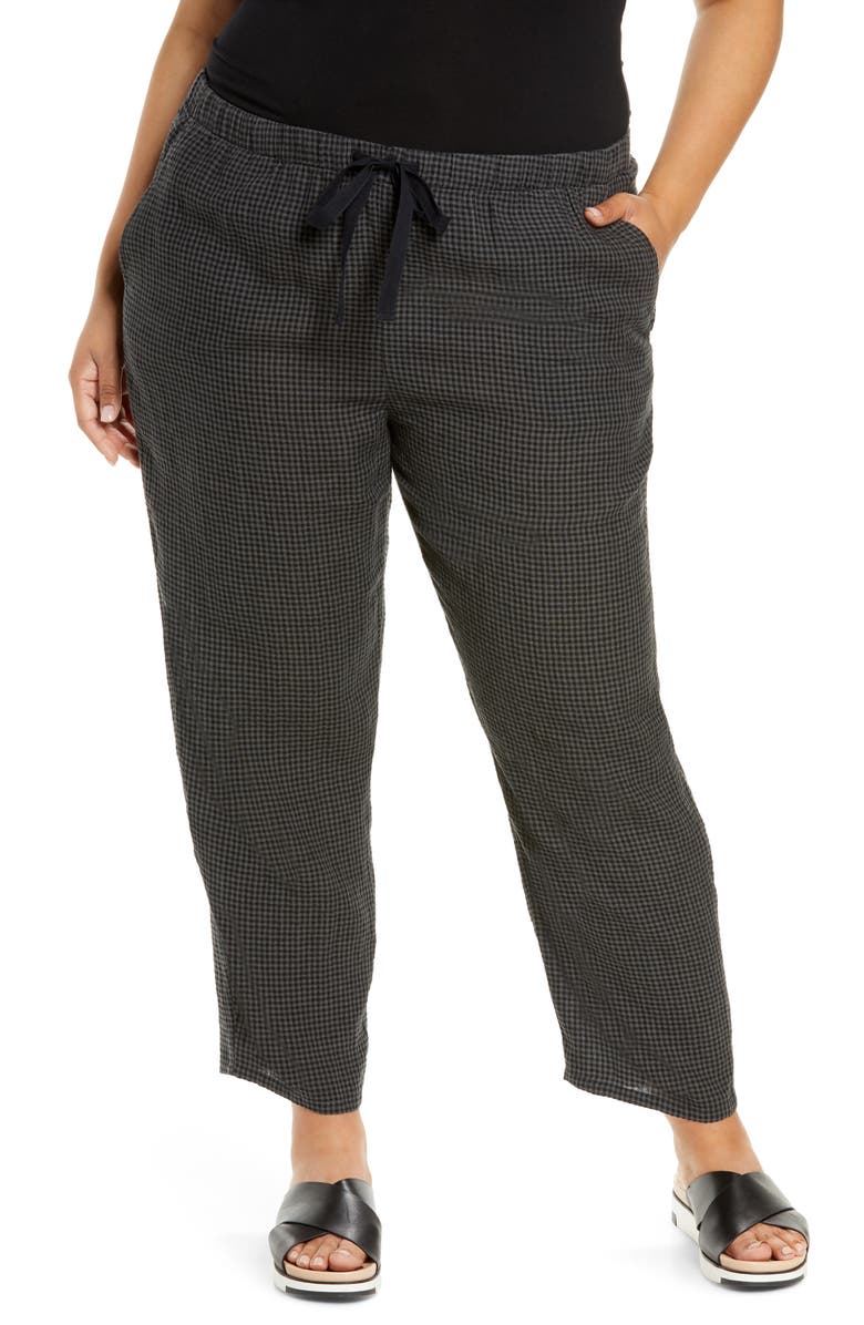 Eileen Fisher Puckered Organic Linen Ankle Pants | Nordstromrack