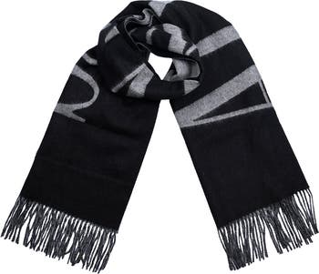 AllSaints Reversible Logo Wool Scarf | Nordstrom