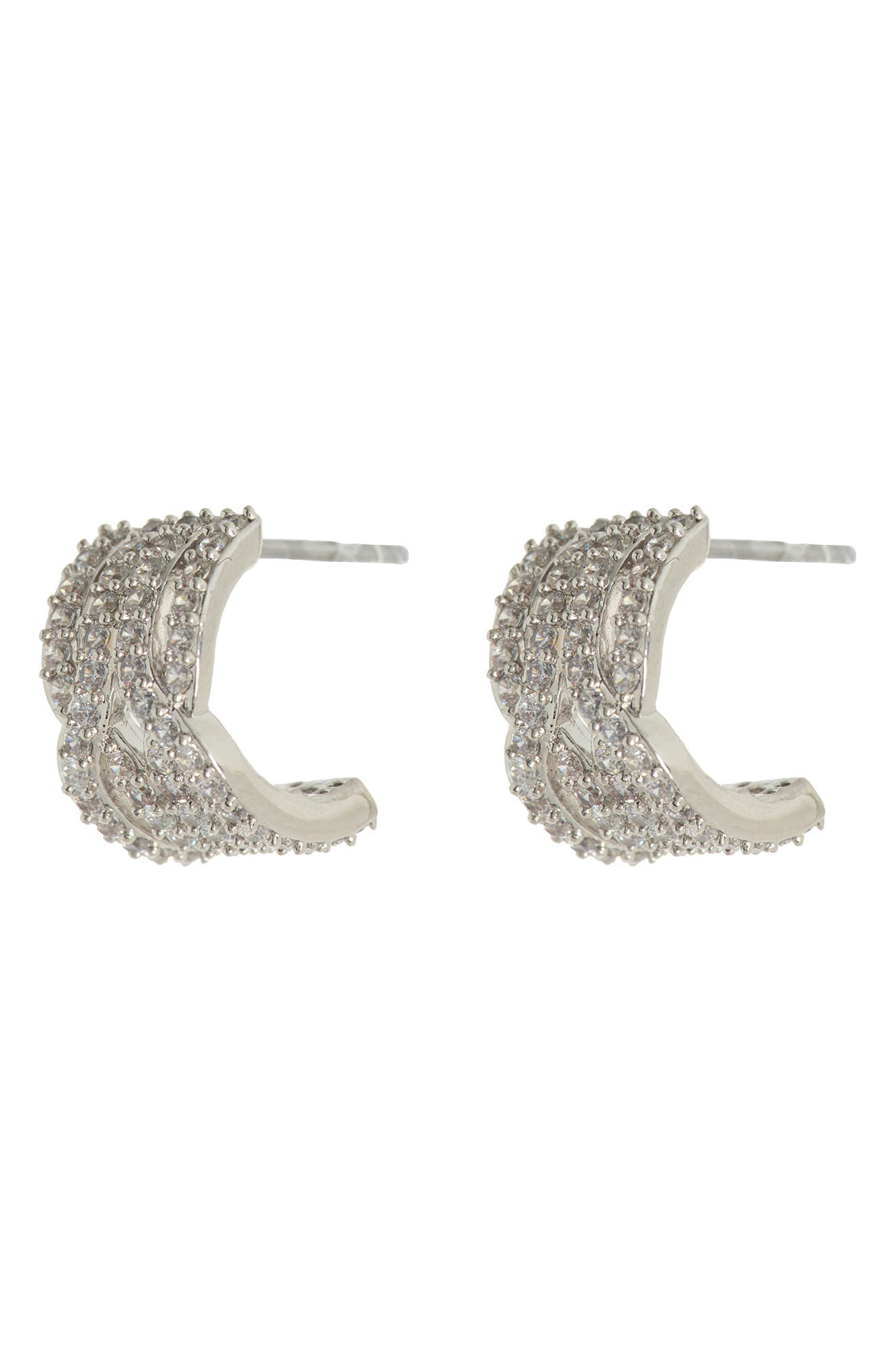 Nadri Crystal Pavé Hoop Earrings | Nordstromrack