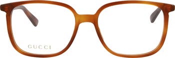 Gucci Core 53mm Square Optical Frames | Nordstromrack