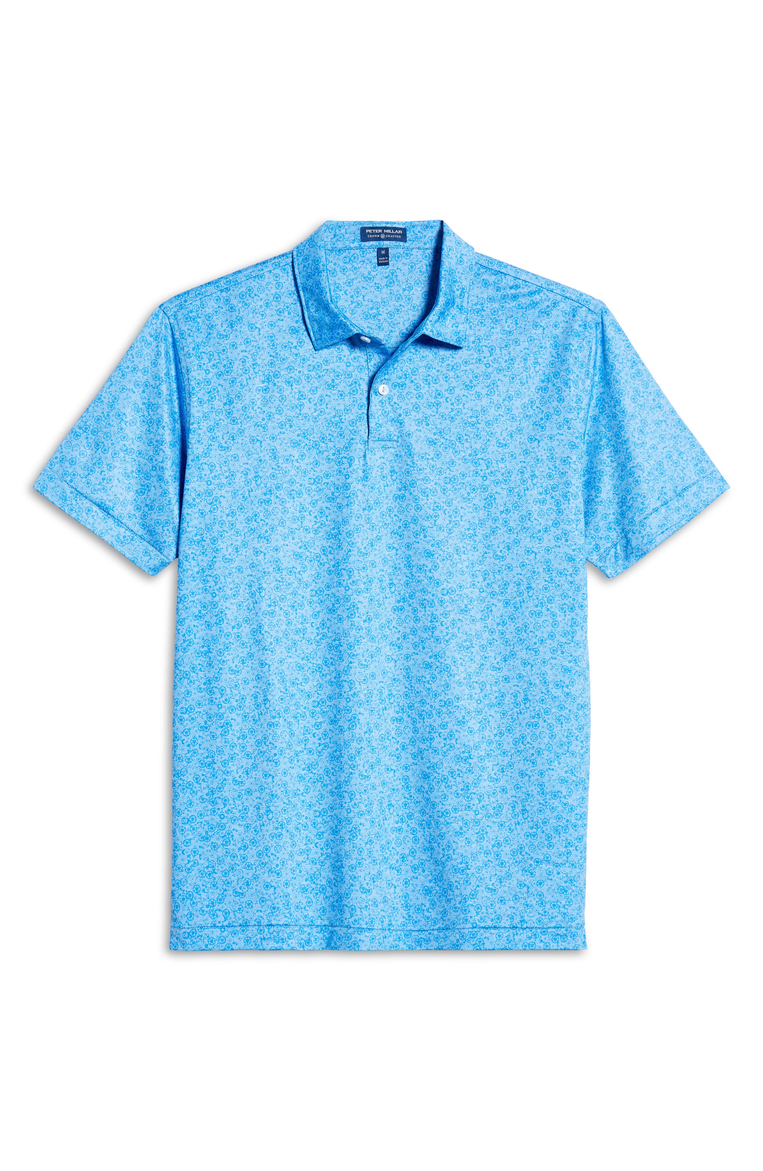 Peter Millar Watch Print Short Sleeve Performance Polo | Nordstrom