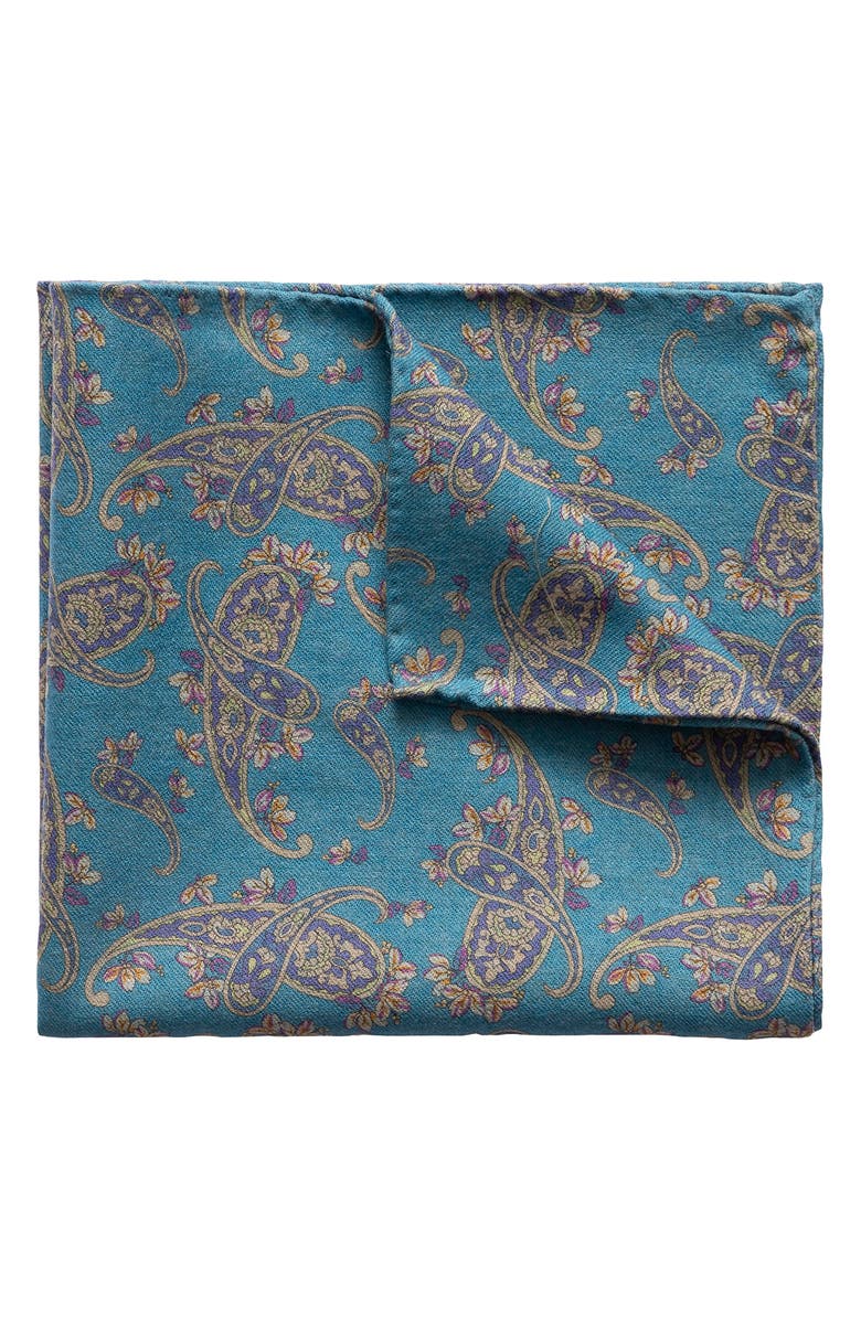 Eton Paisley Print Silk Pocket Square | Nordstromrack