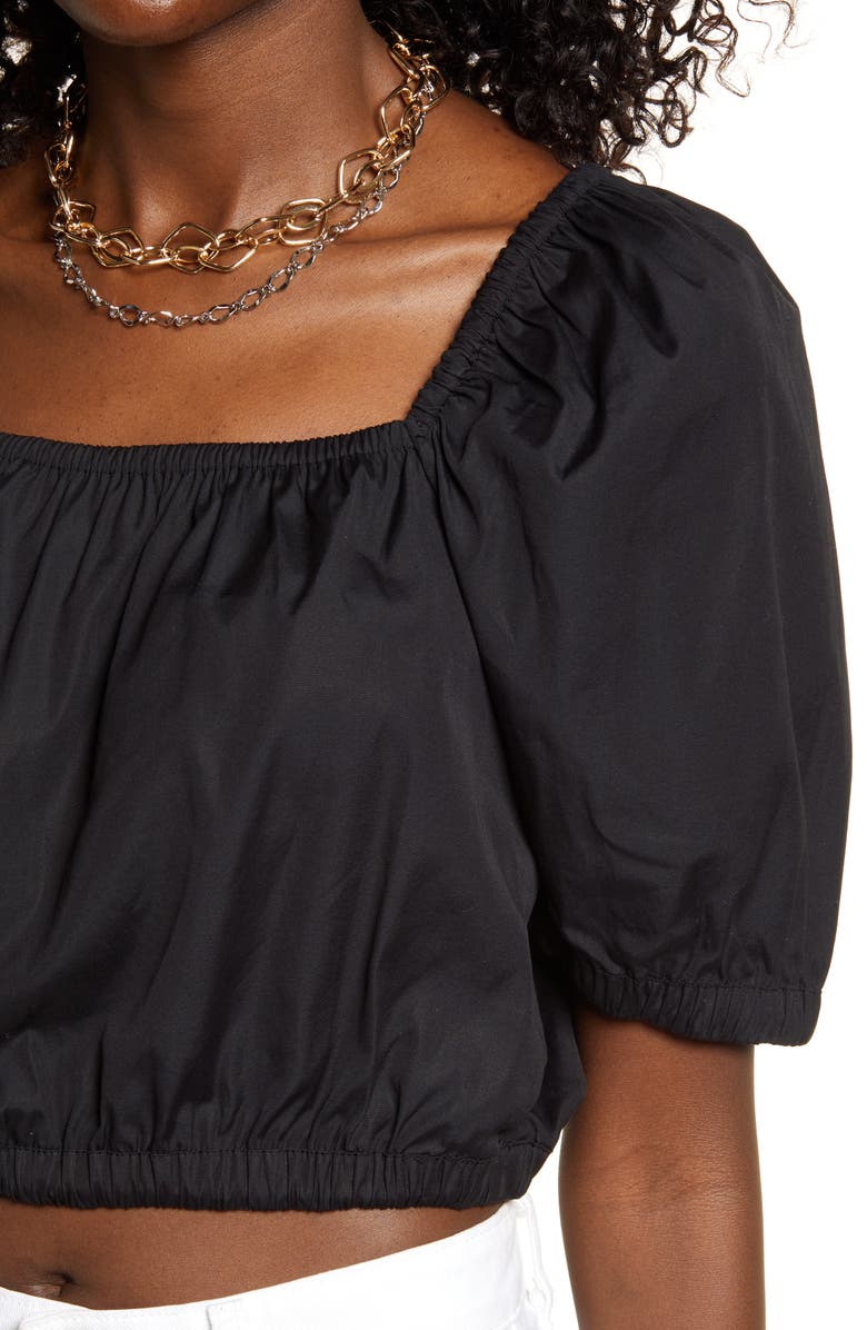 Open Edit Puff Sleeve Crop Top | Nordstromrack