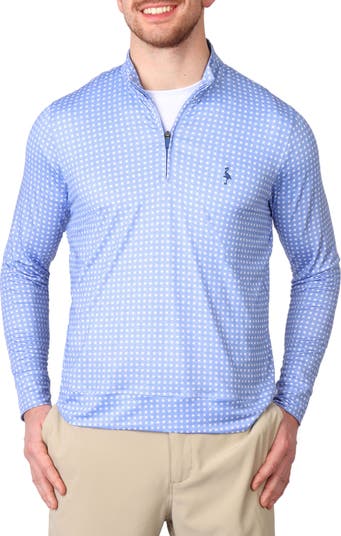 TailorByrd Diamond Perforated Performance Quarter Zip Golf Pullover ...