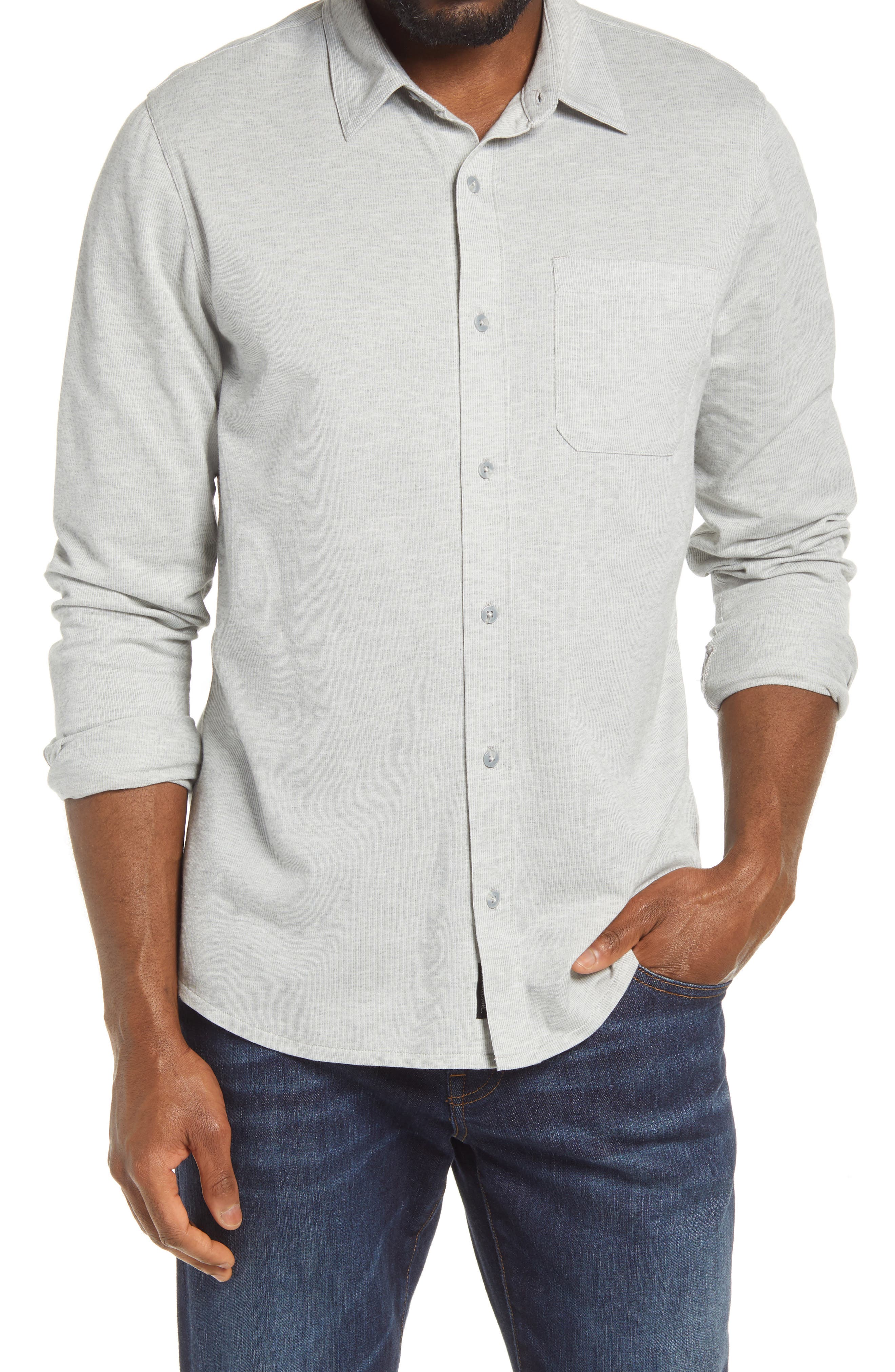 Slater Regular Fit Knit Button-Up Shirt (Men) | Nordstromrack
