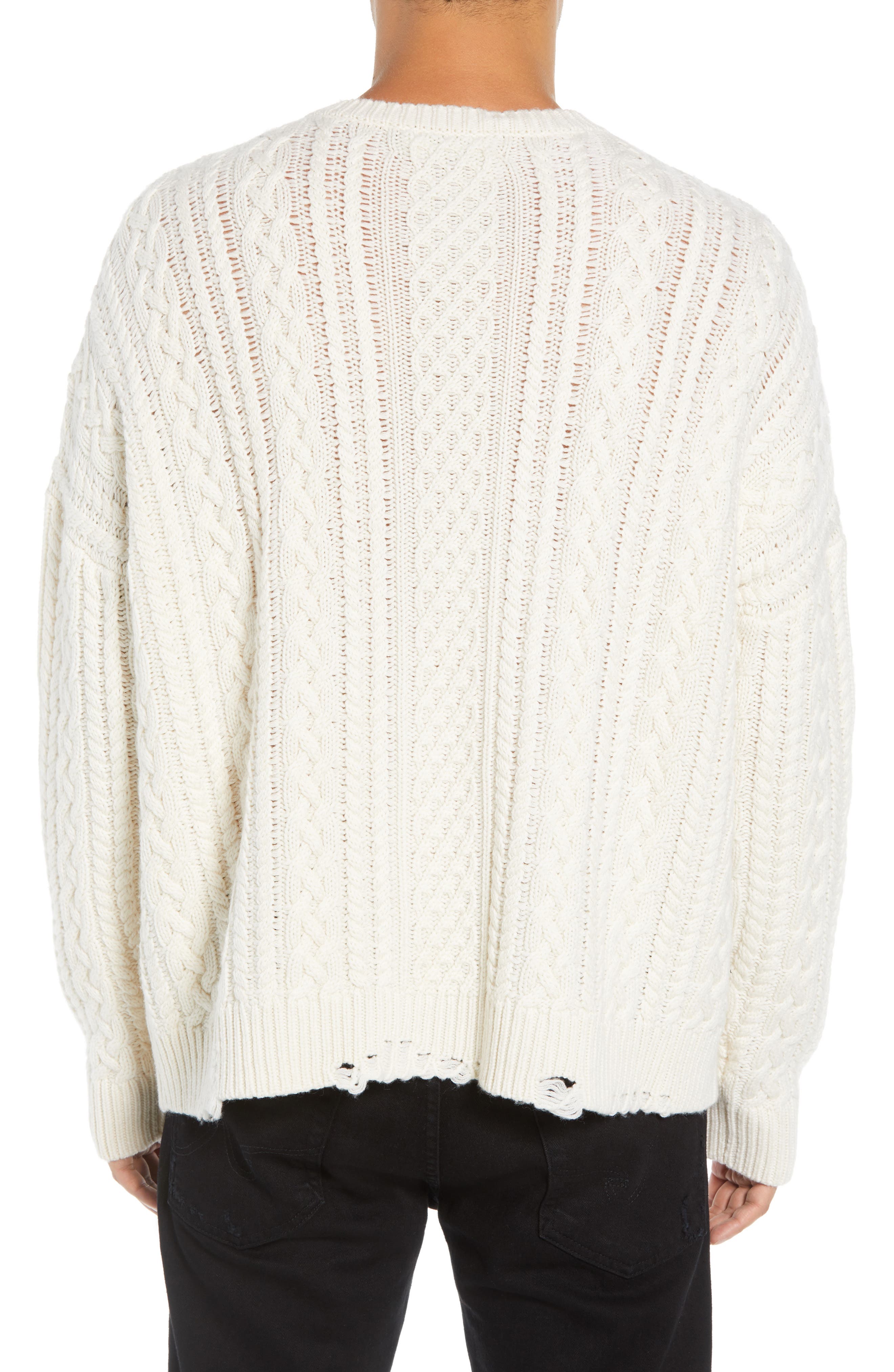 The Kooples Oversize Distressed Wool Blend Sweater | Nordstrom