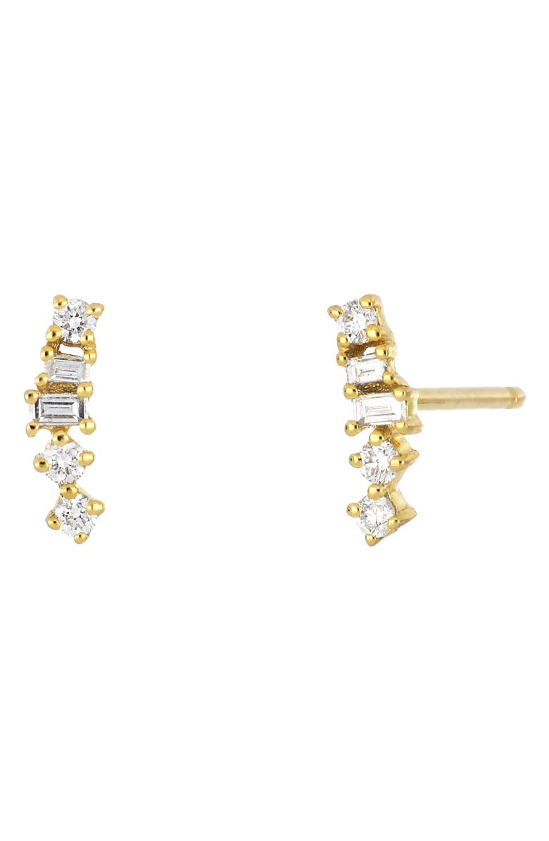 Bony Levy Curved Petite Bar Stud Earrings - 0.09 ctw | Nordstromrack