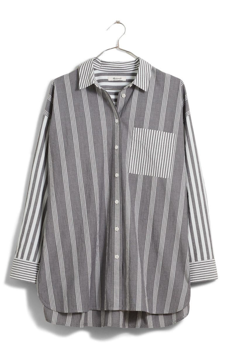 Madewell Stripe Oversize Signature Poplin Shirt | Nordstromrack