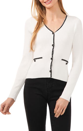 CeCe Rib Stitch Cardigan | Nordstrom