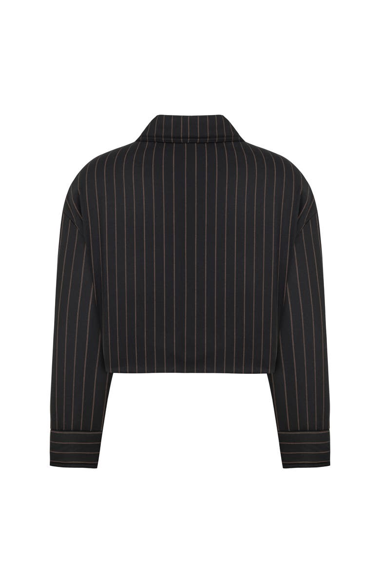 Nocturne Striped Padded Shoulder Jacket | Nordstrom