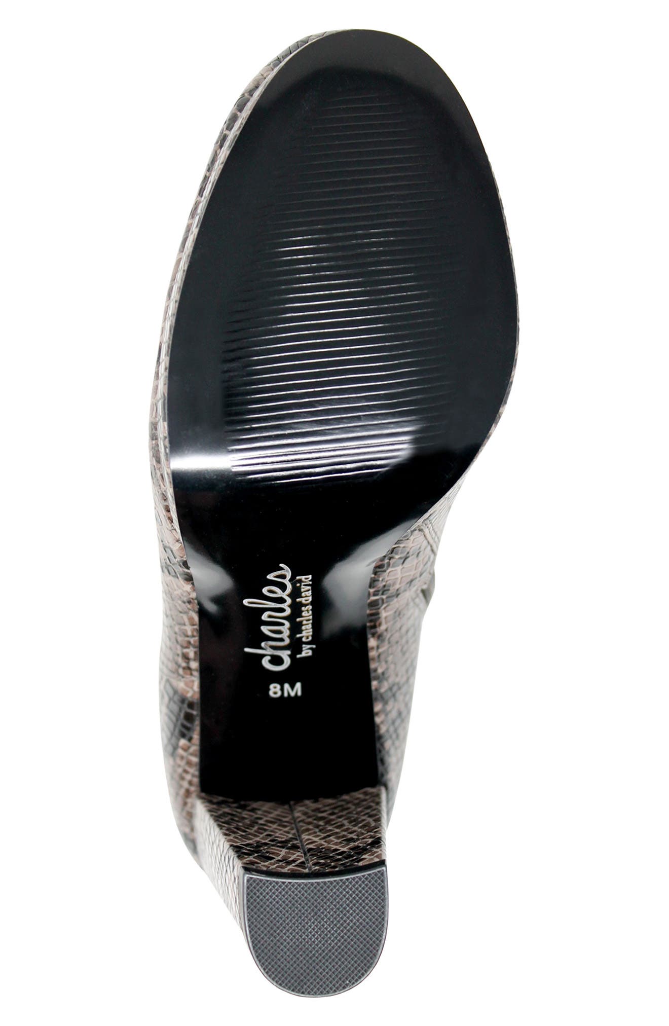 Charles by Charles David Chasen Snake Skin Print Block Heel Boot ...