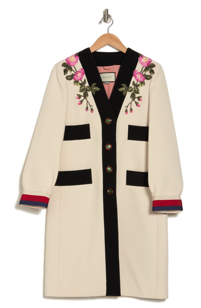 Gucci Floral Embroidered Wool Coat | Nordstromrack