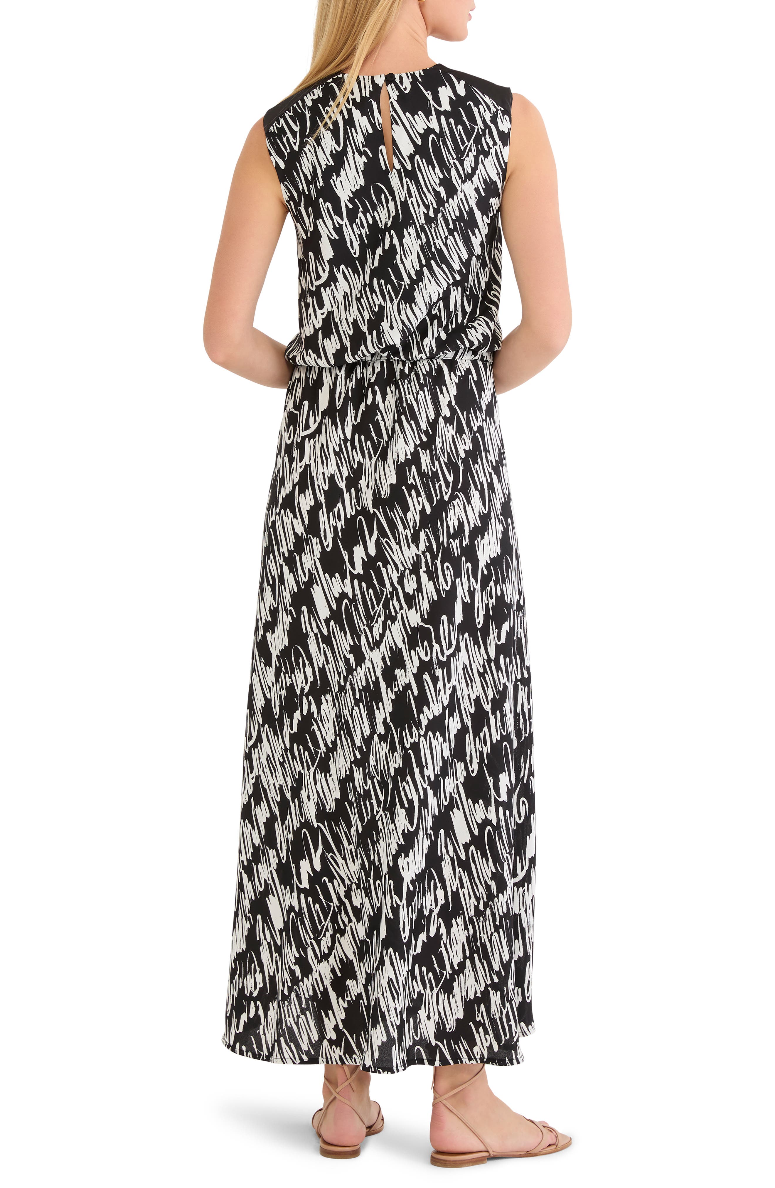 NIC+ZOE Margot Cursive Print A-Line Dress | Nordstrom