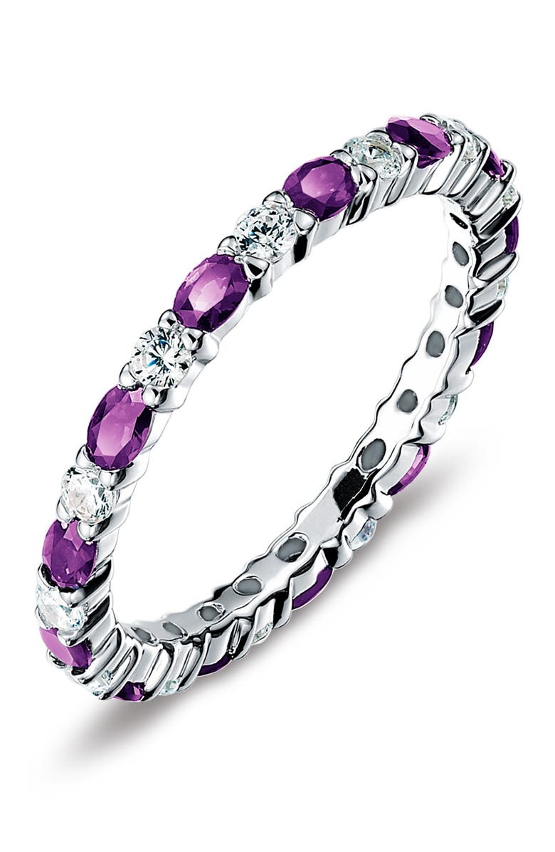 Lafonn February Birthstone Stackable Eternity Simulated Diamond Ring ...