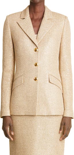 St. John Evening Metallic Knit Jacket | Nordstrom