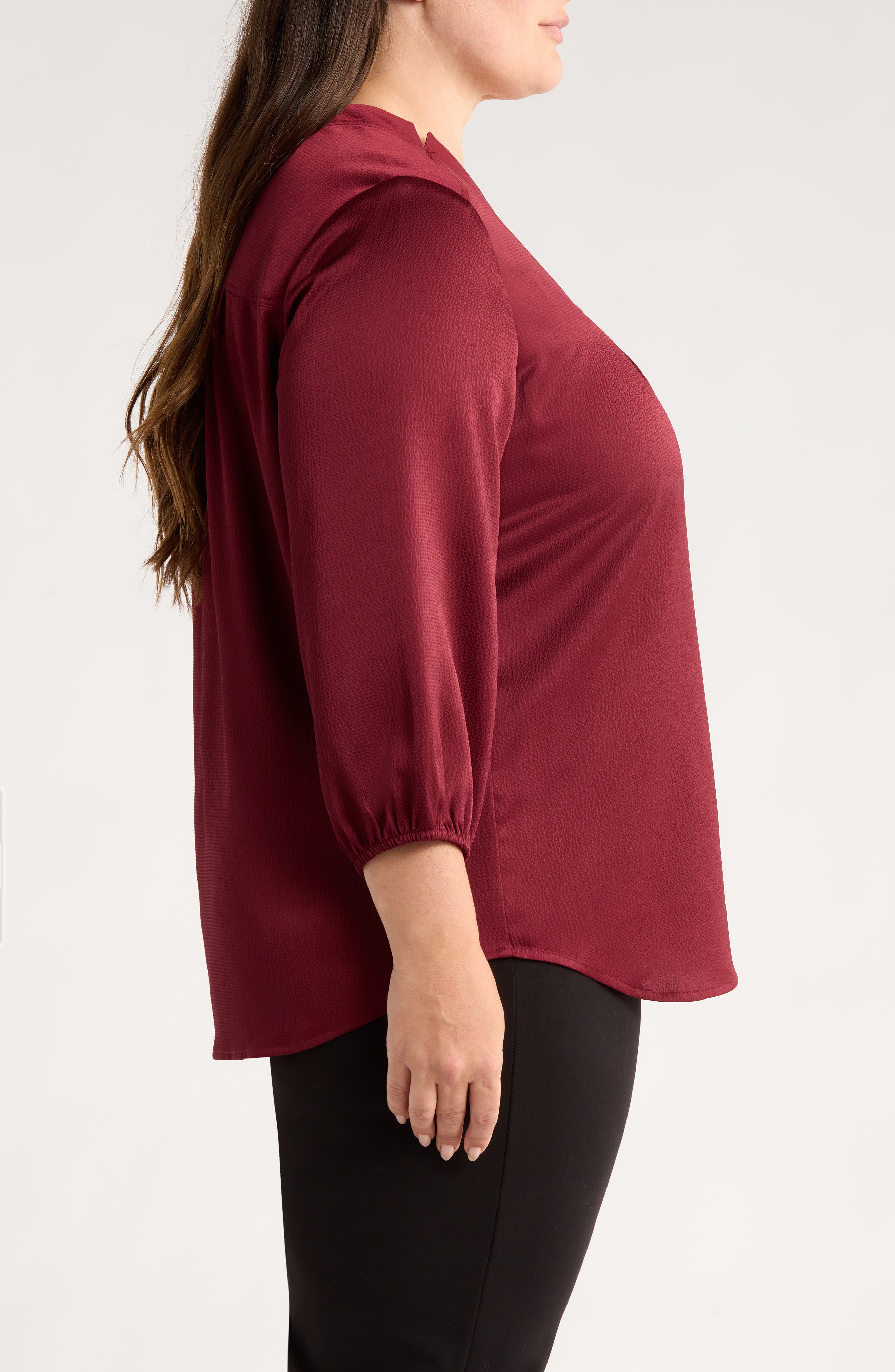 Jones New York Notch Neck V-Neck Top | Nordstrom