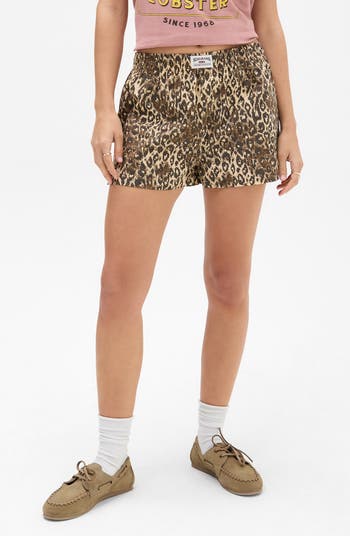 BDG Urban Outfitters Leopard Print Cotton Boxer Shorts | Nordstrom