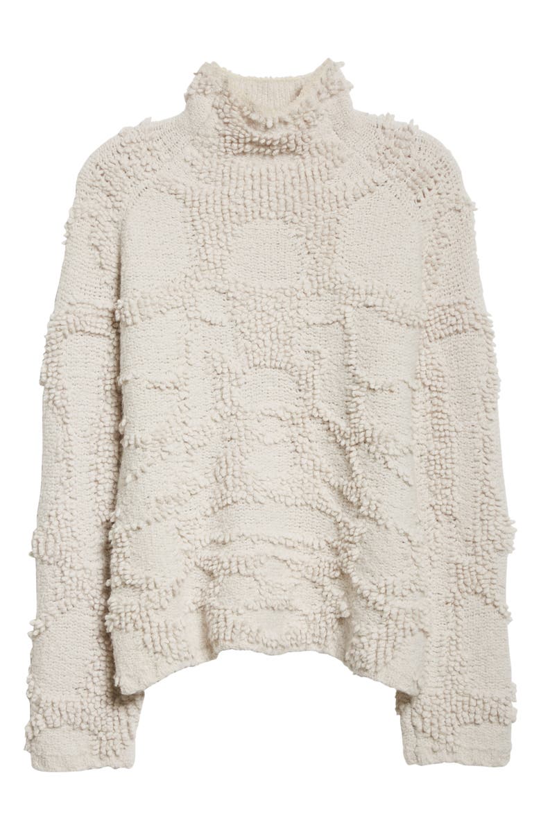 Altuzarra Helios Funnel Neck Textured Merino Wool Blend Sweater | Nordstrom