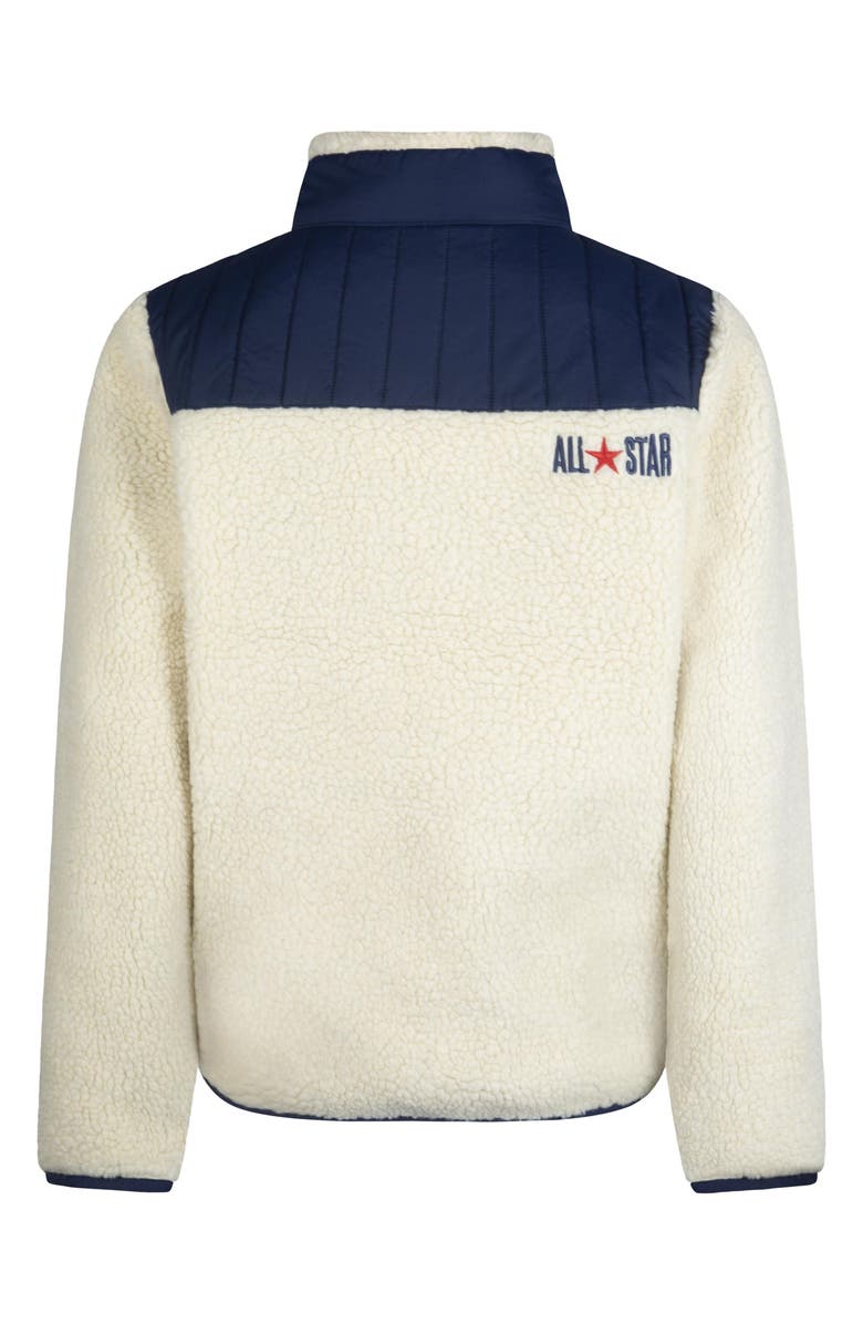 Converse Kids' Mixed Media Faux Shearling Jacket | Nordstromrack
