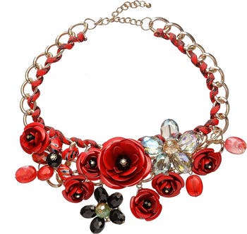 EYE CANDY LOS ANGELES Posh Flower Bib Necklace | Nordstromrack