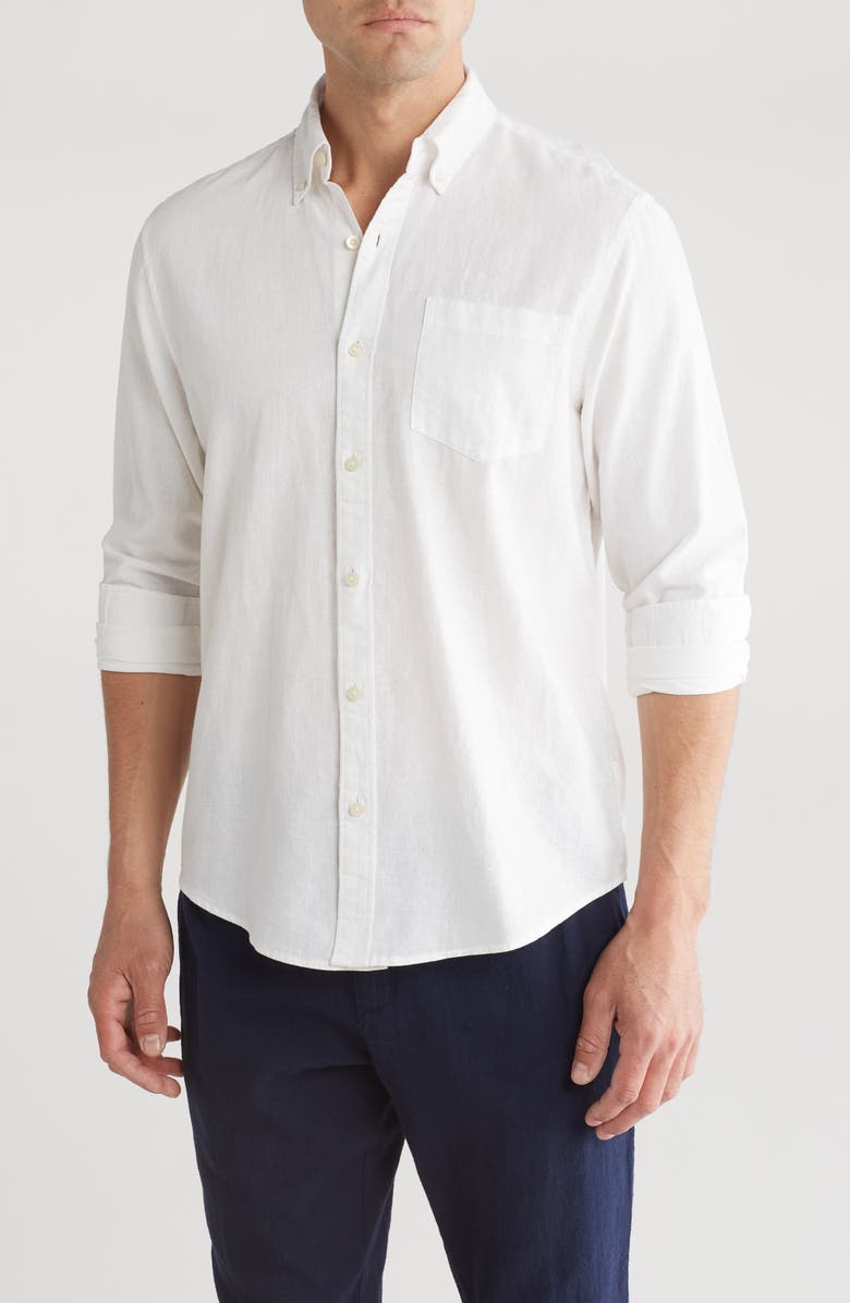 Tailor Vintage PUREtec cool™ Linen & Cotton Button-Up Shirt | Nordstromrack