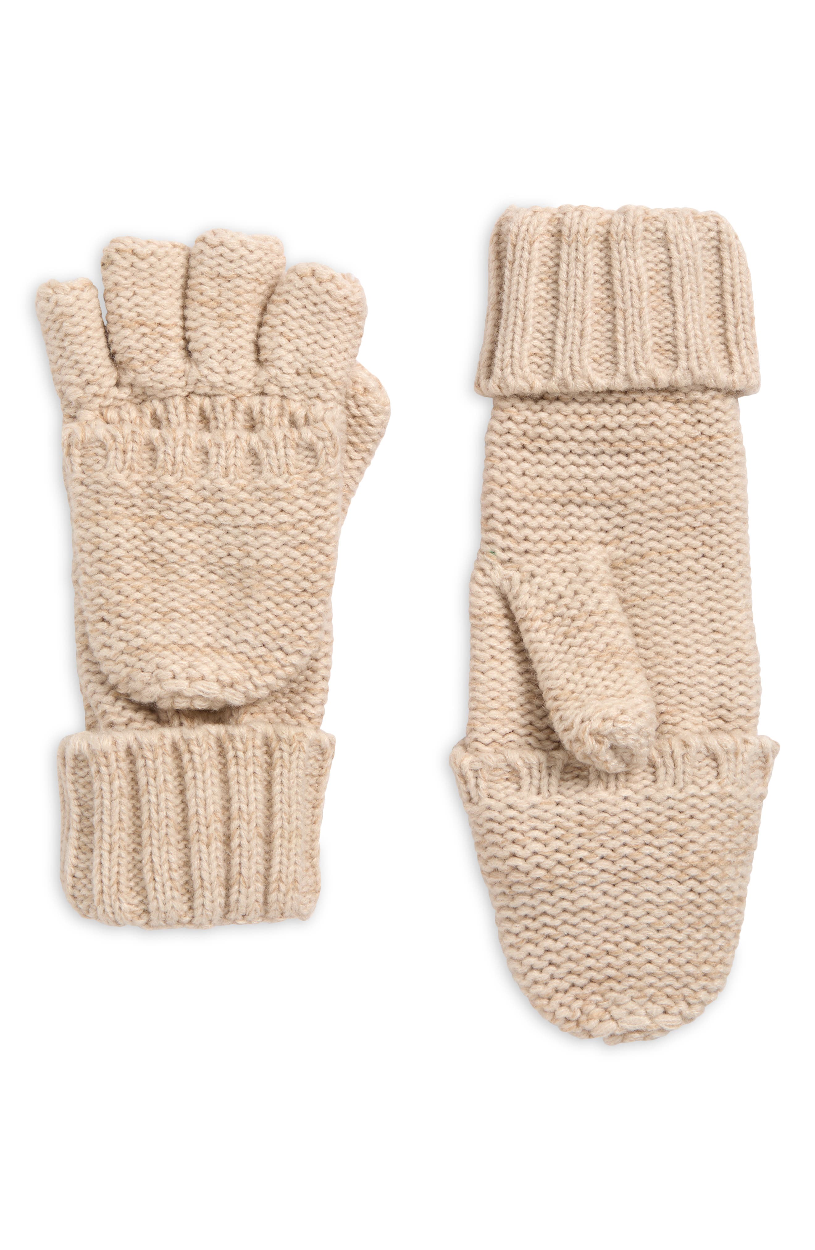 Frye Cable Knit Pop Top Mittens | Nordstromrack