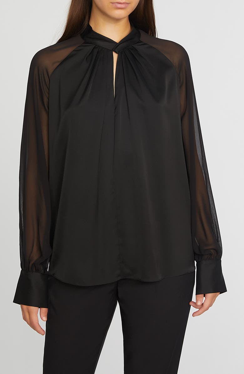 Elie Tahari The Valentine Stretch Silk Shirt | Nordstromrack