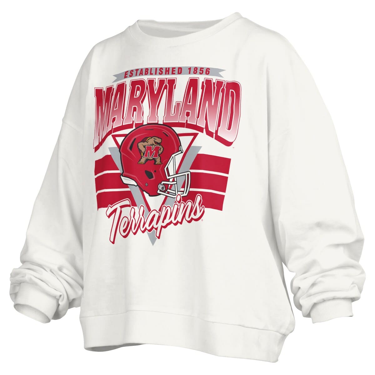 PRESSBOX Women's Pressbox White Maryland Terrapins Janice Retro Logo ...