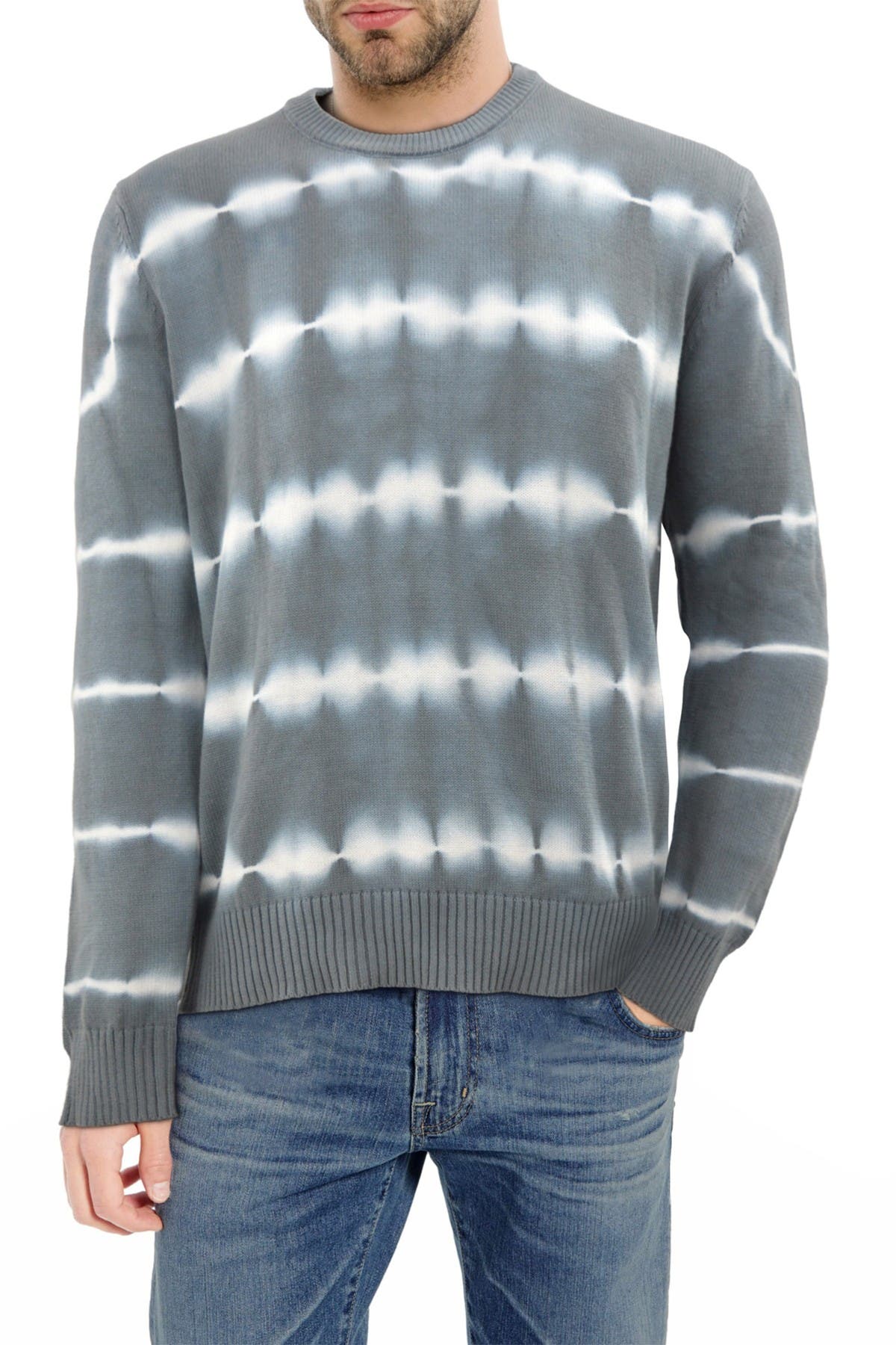XRAY Striped Tie Dye Crewneck Sweater | Nordstromrack