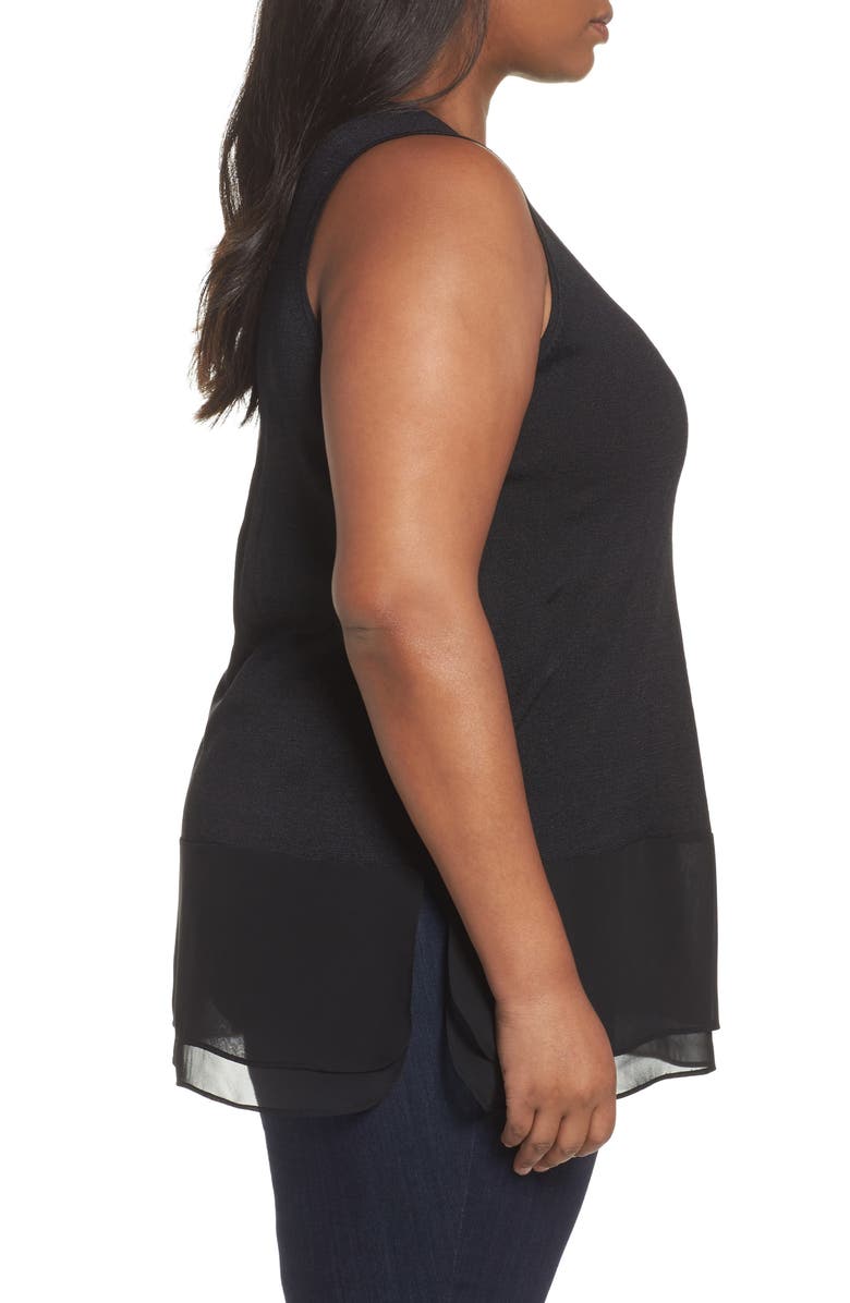 NIC+ZOE Chiffon Trim Tank | Nordstrom