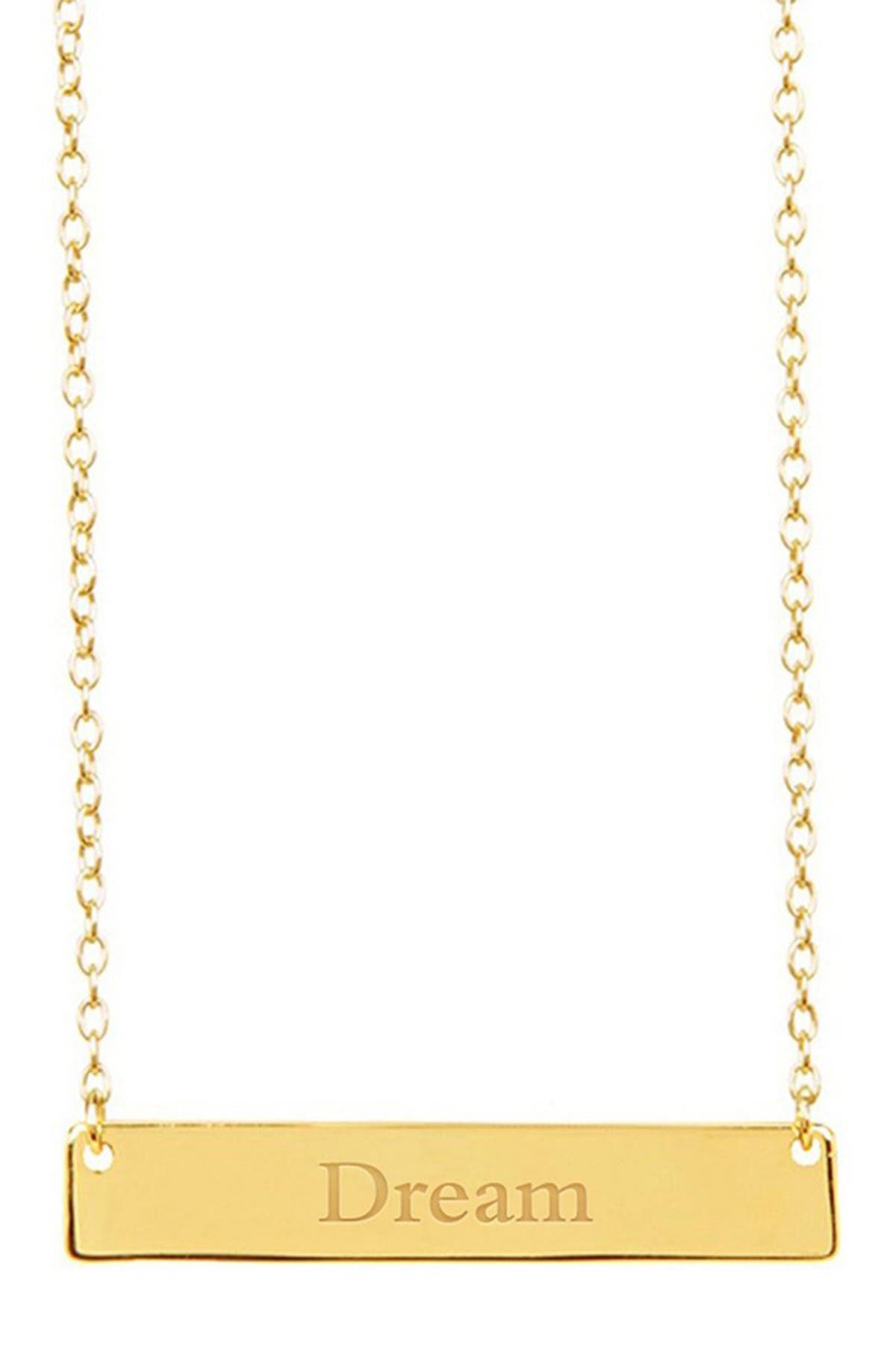 Sterling Forever 14K Gold Plated Sterling Silver Inspirational Bar ...