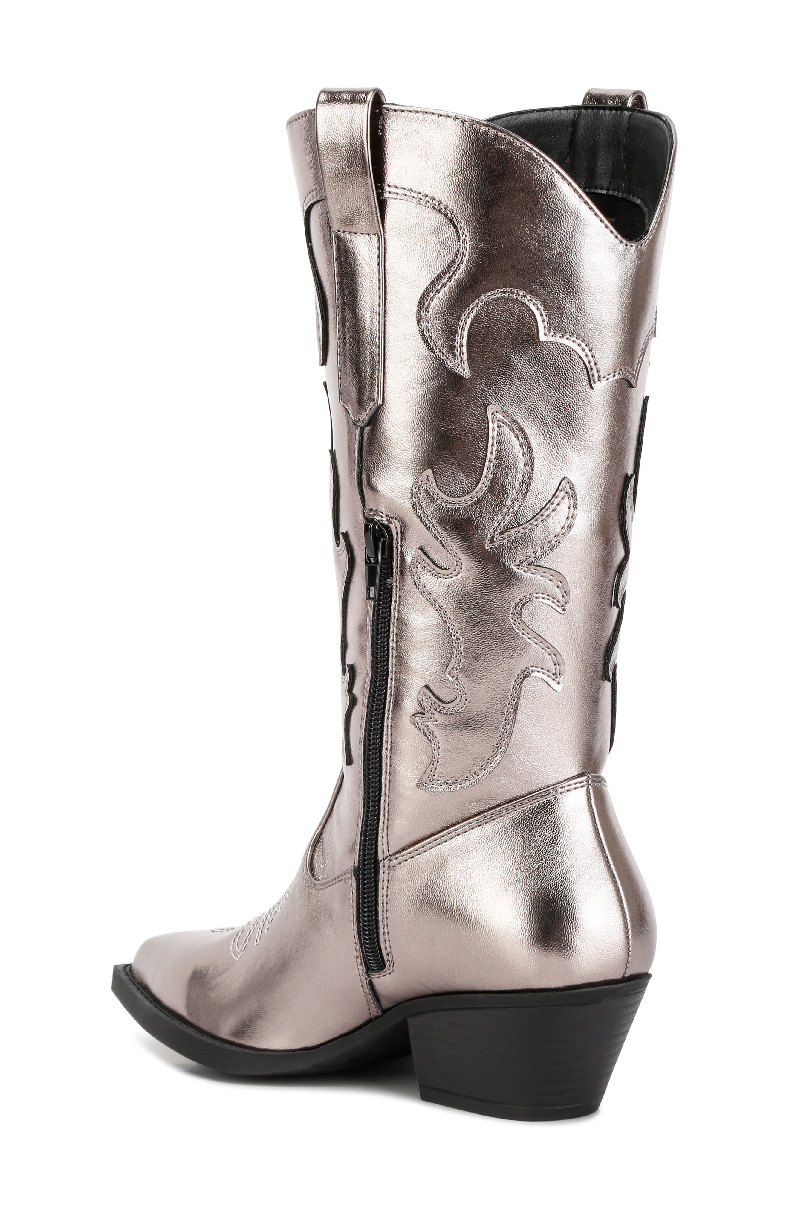 LONDON RAG Metallic Cowboy Boot (Women) | Nordstromrack