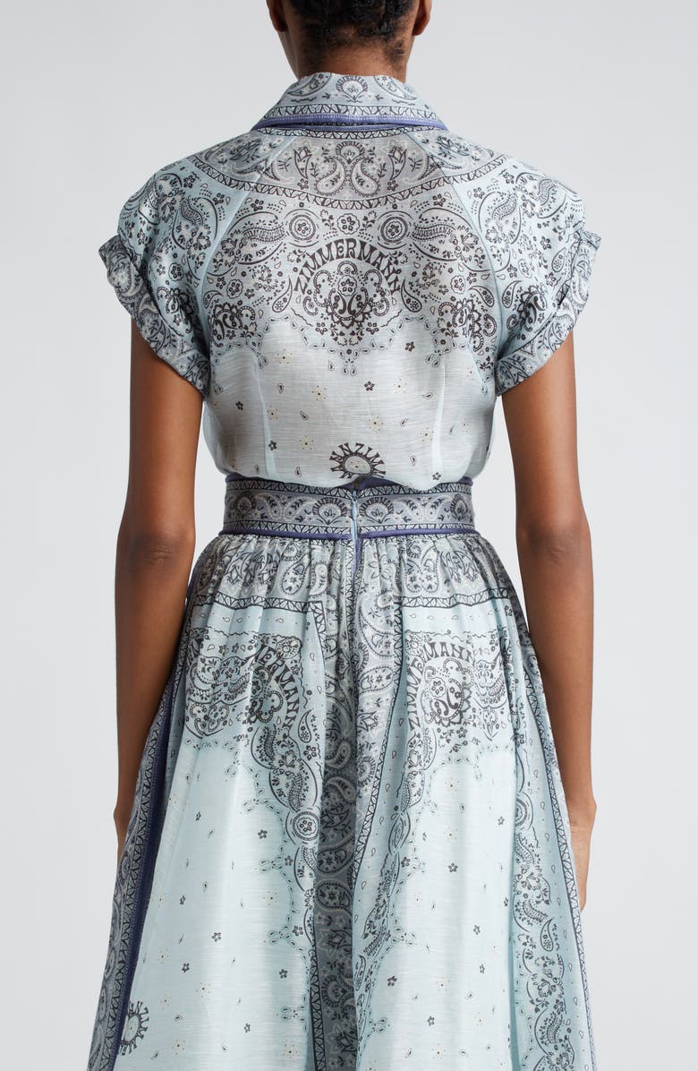 Zimmermann Matchmaker Bandana Linen & Silk Shirt | Nordstromrack