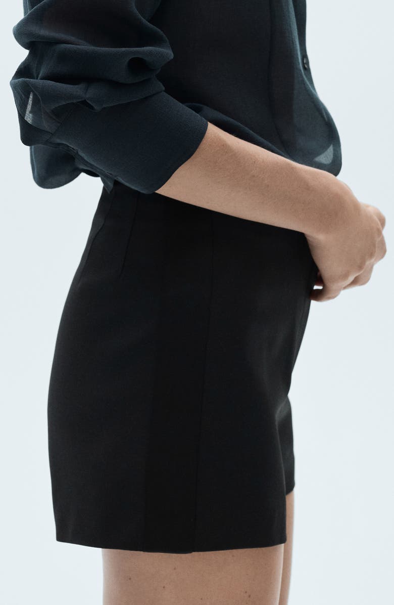 MANGO Flat Front High Waist Straight Shorts | Nordstromrack