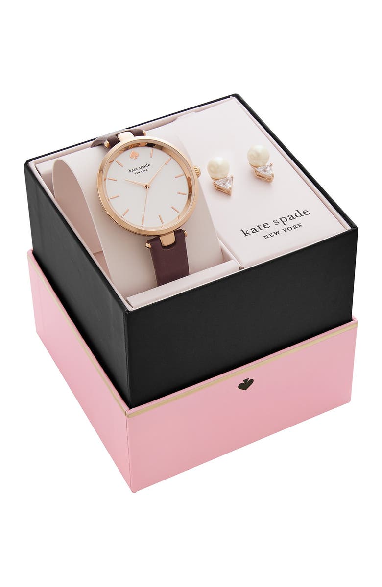 Kate Spade New York women's holland 30mm watch & earrings boxed set ...