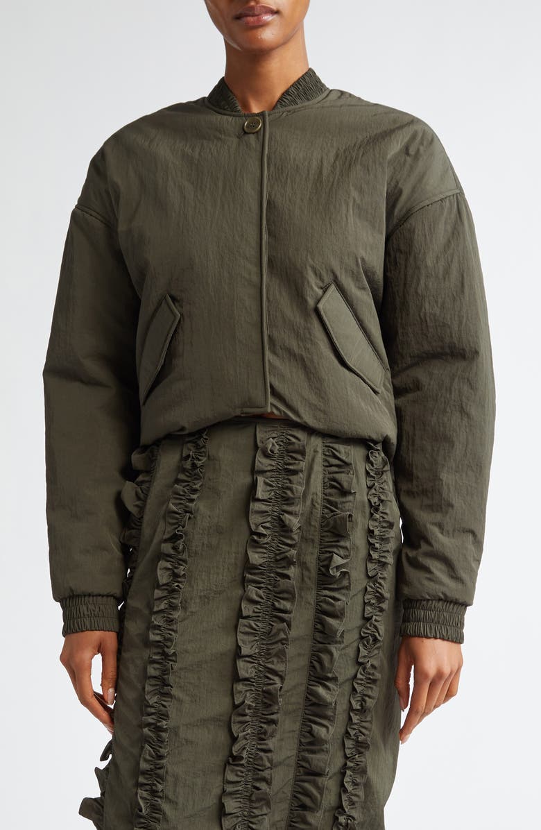 Cecilie Bahnsen Ubon Bow Hem Nylon Bomber Jacket | Nordstromrack
