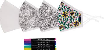 Andy & Evan Assorted 4-Pack Adult Color Your Own Face Masks Kit | Nordstrom