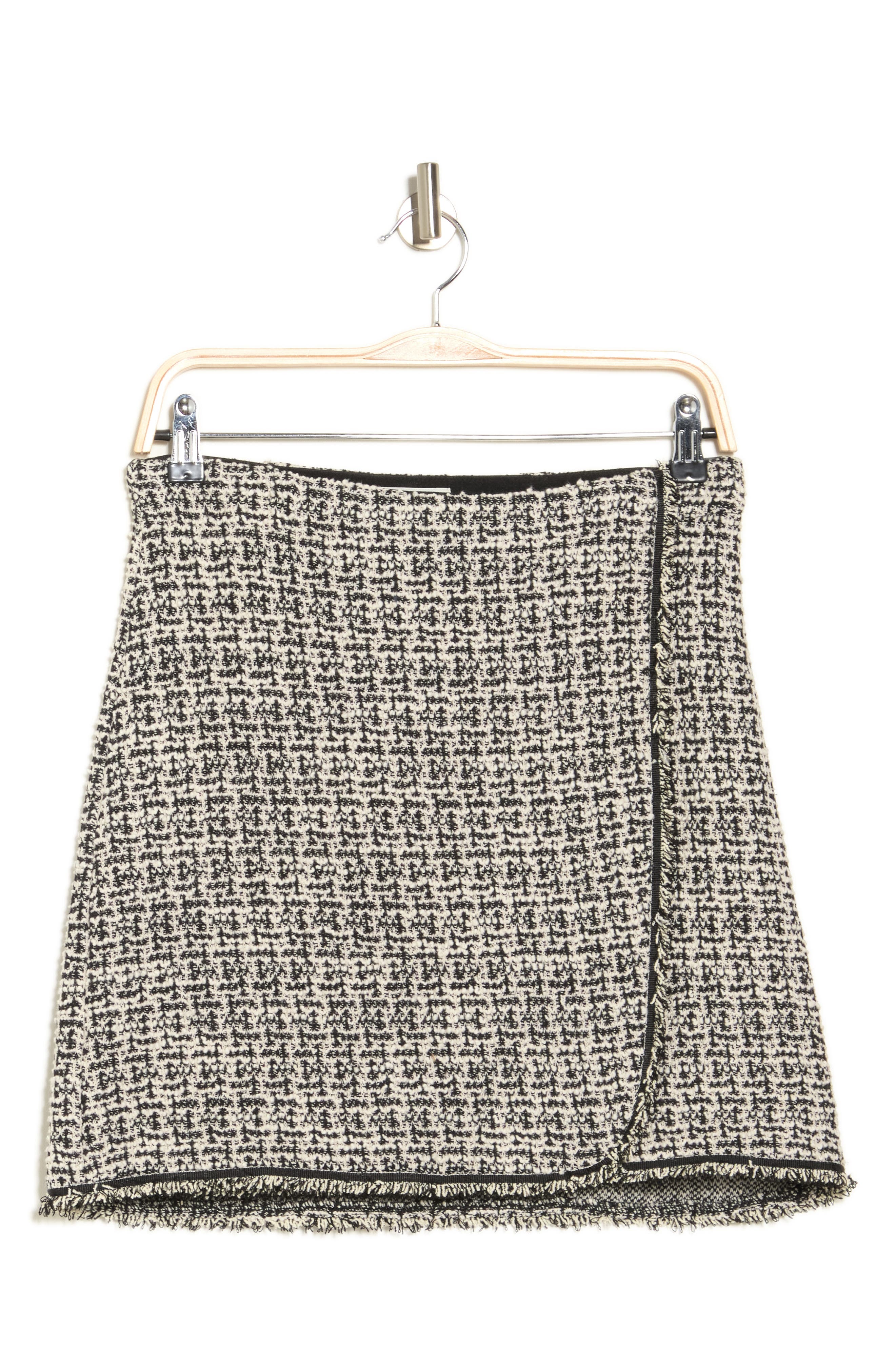 MAX STUDIO Tweed Faux Wrap Mini Skirt | Nordstromrack