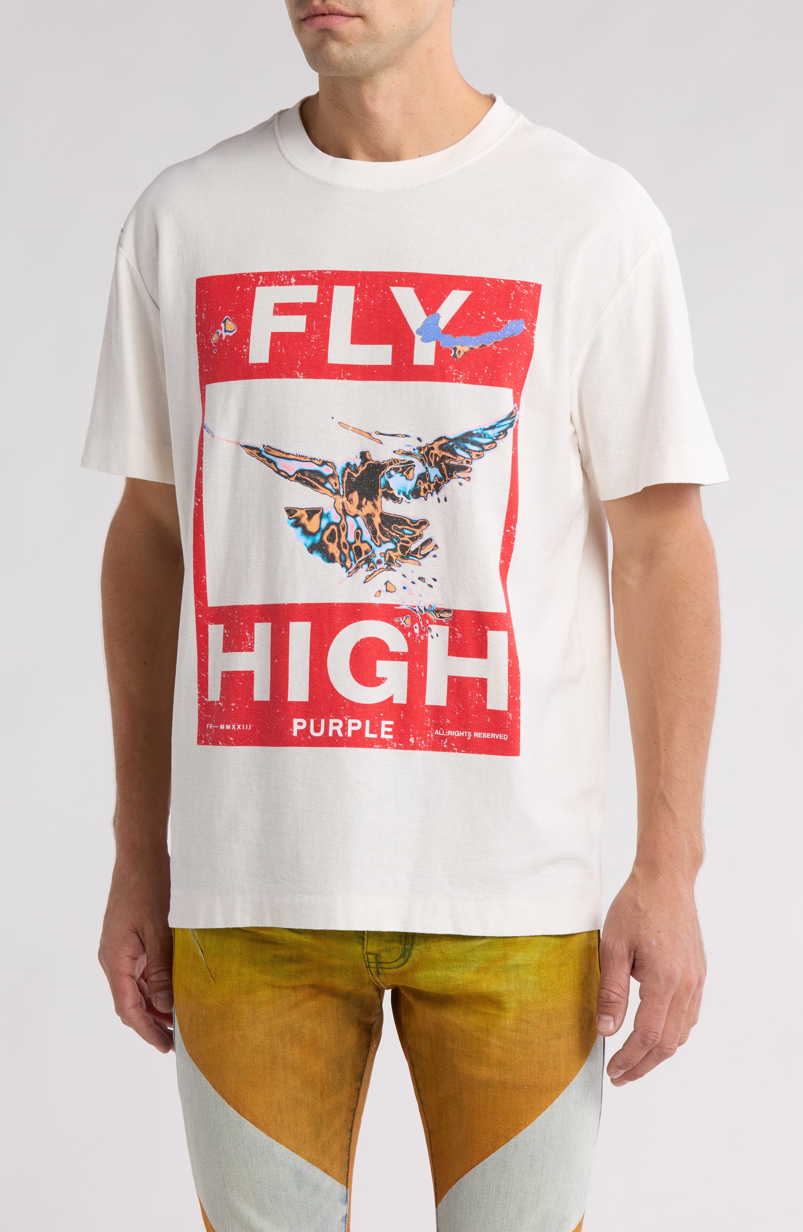 PURPLE BRAND Textured Logo Graphic T-Shirt | Nordstromrack