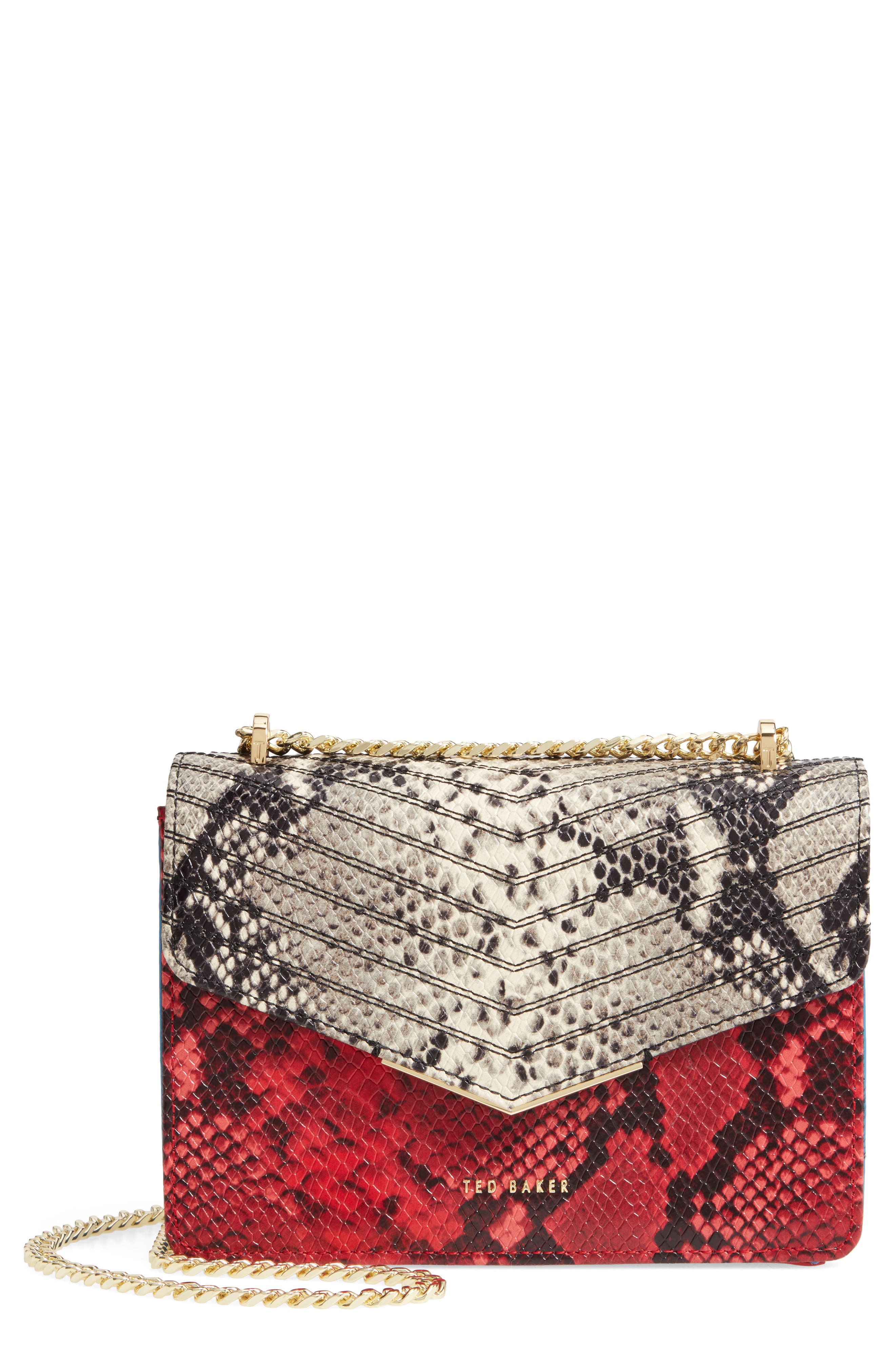 Ted Baker London Mini Belida Snake Embossed Leather Crossbody Bag ...