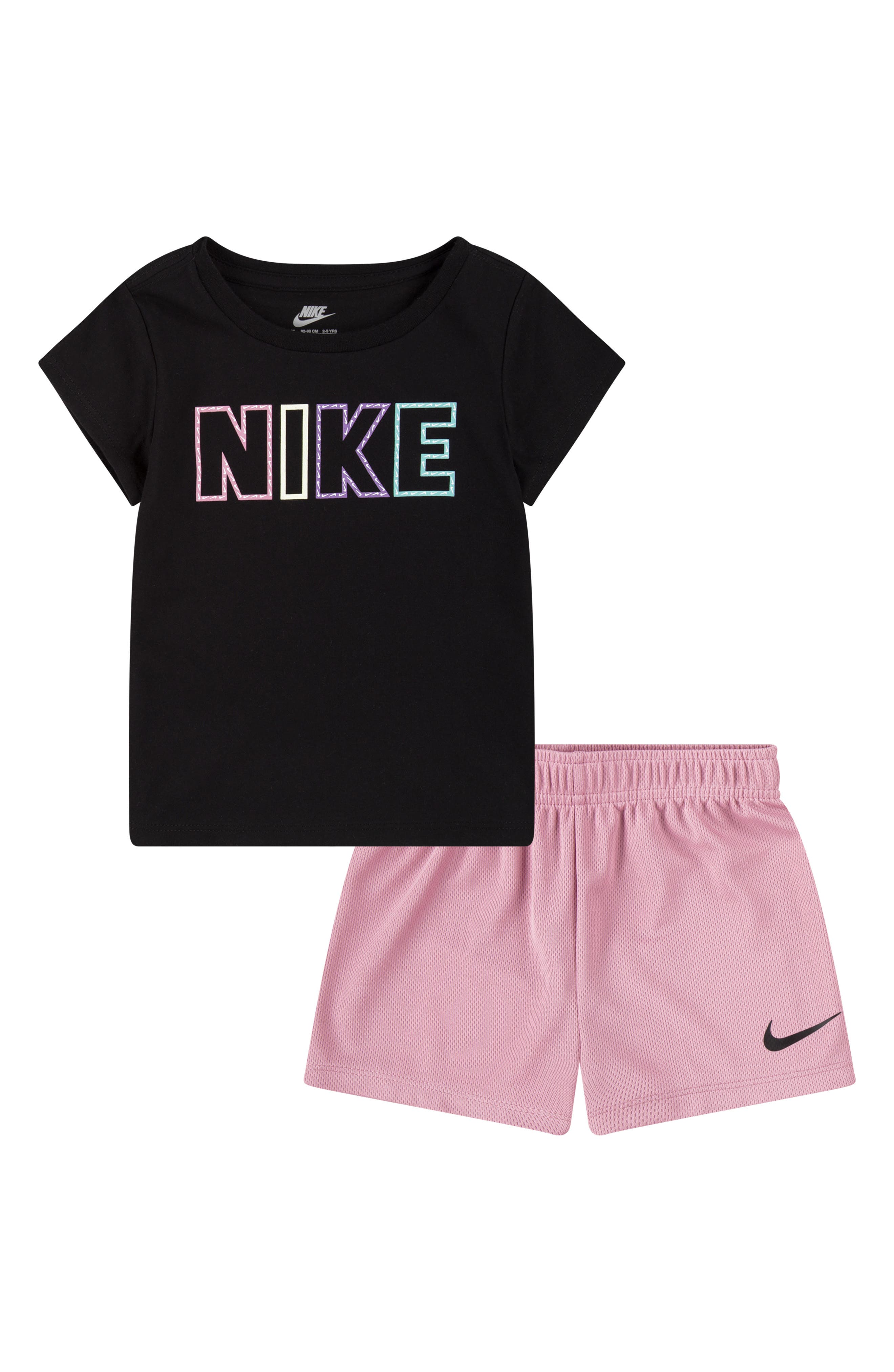 Nike Kids' Pop Logo Graphic T-Shirt & Mesh Shorts Set | Nordstromrack