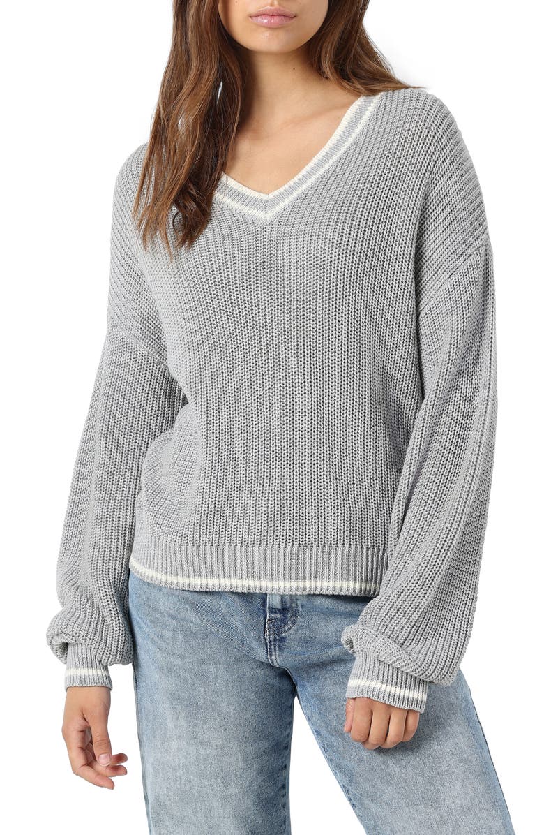 Noisy may Tenny Stripe V-Neck Sweater | Nordstromrack