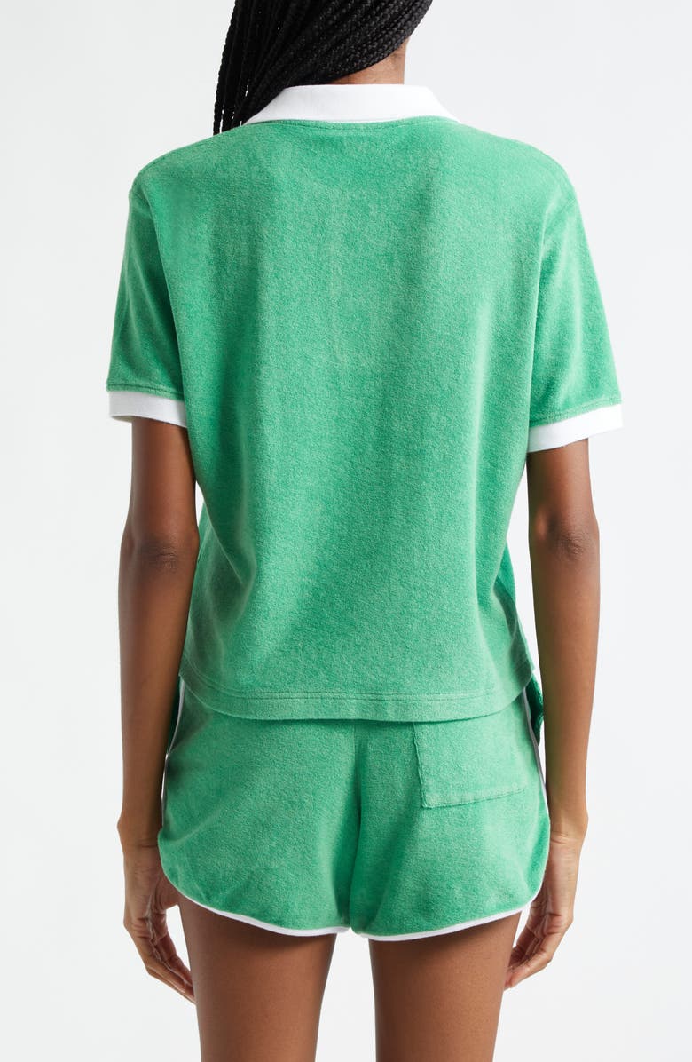 Sporty & Rich Italic Logo Cotton Terry Polo | Nordstromrack