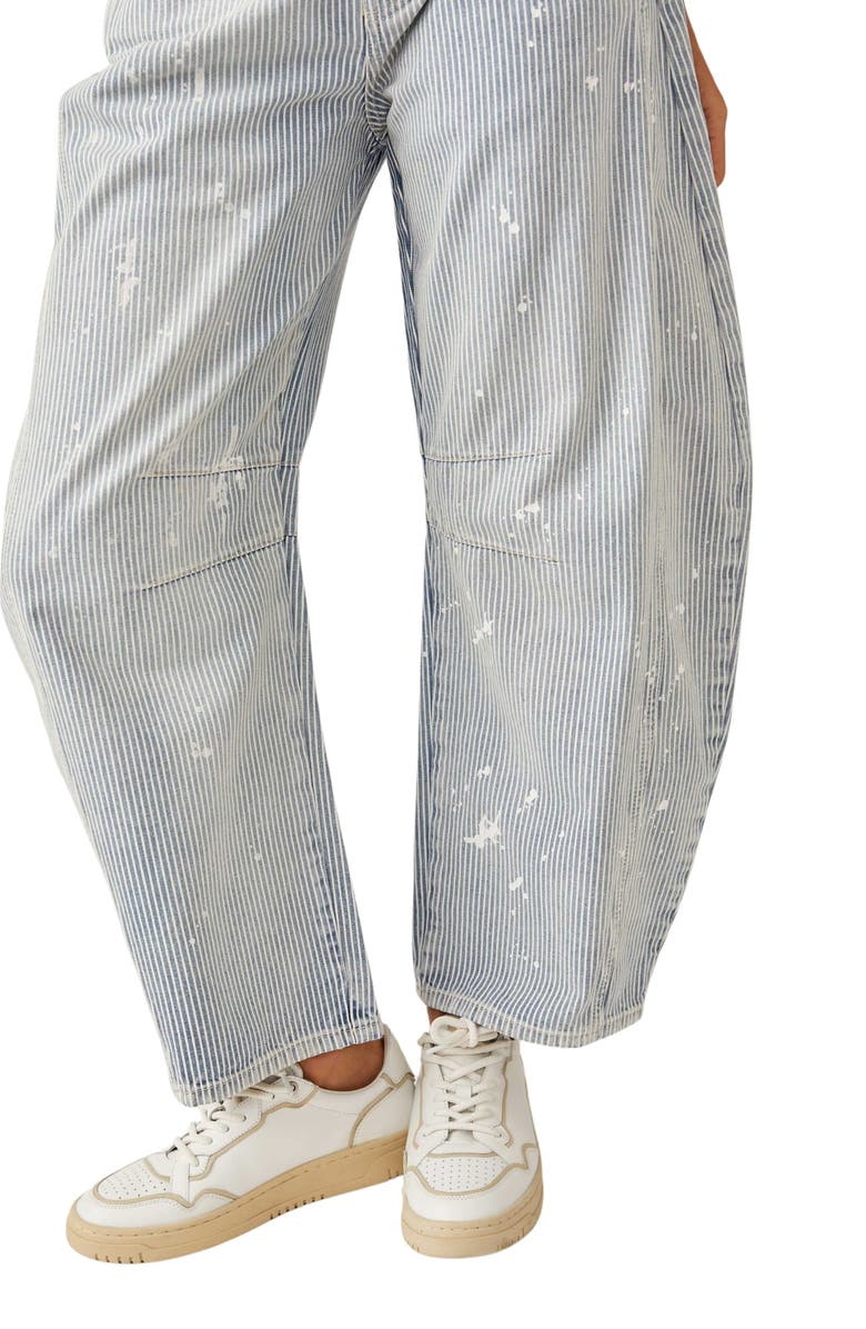 Free People Good Luck Paint Splatter Stripe Jeans | Nordstromrack