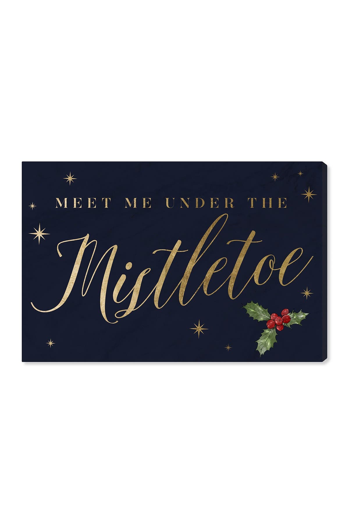 Meet Me Under the Mistletoe Blue Wall Art | Nordstromrack