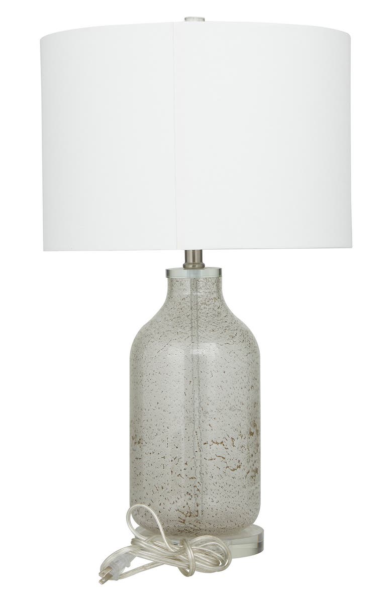 GINGER BIRCH STUDIO Gray Glass Table Lamp with Drum Shade | Nordstromrack